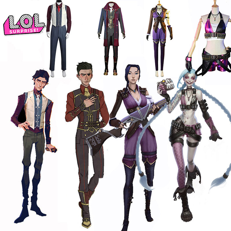 League of Legends Arcane Costumes Halloween Cosplay Suit for Women ...