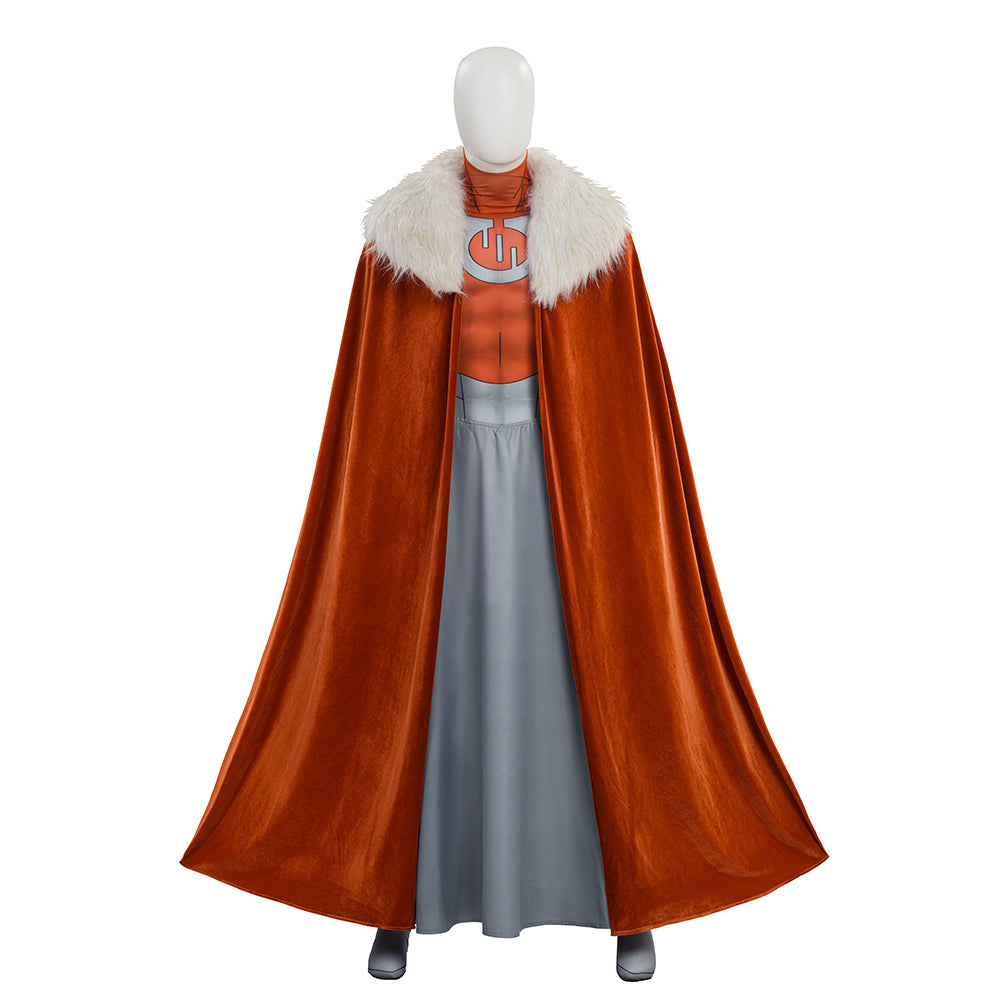 Invincible Season 4 Thragg Cosplay Costume Orange Cape With Fur Collar ...