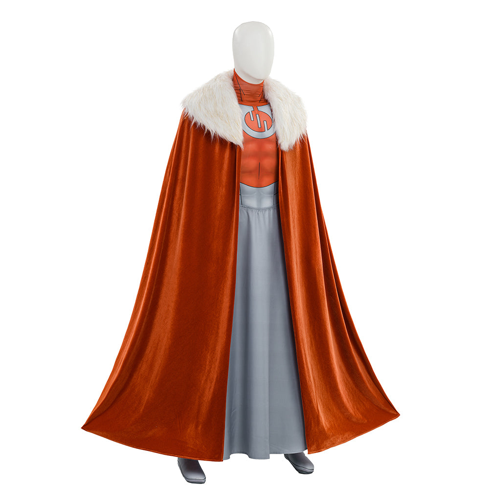 Invincible Season 4 Thragg Cosplay Costume Orange Cape With Fur Collar ...