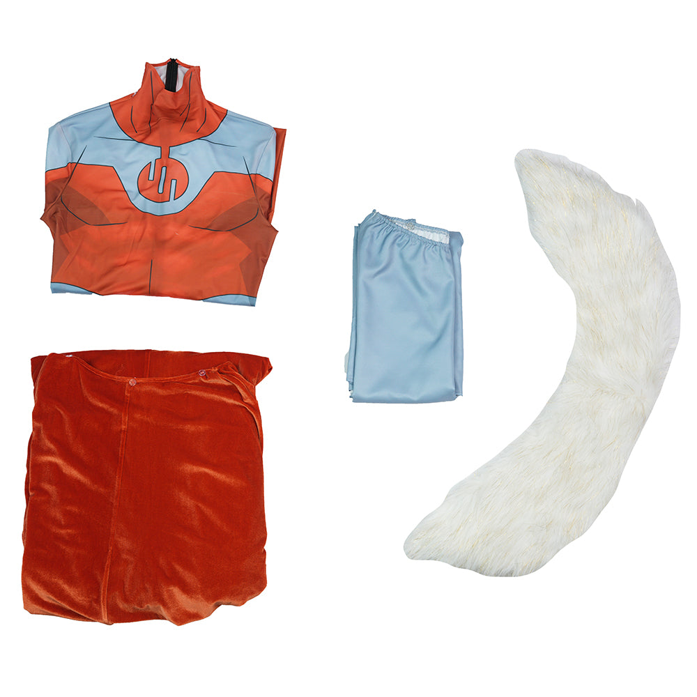 Invincible Season 4 Thragg Cosplay Costume Orange Cape With Fur Collar ...