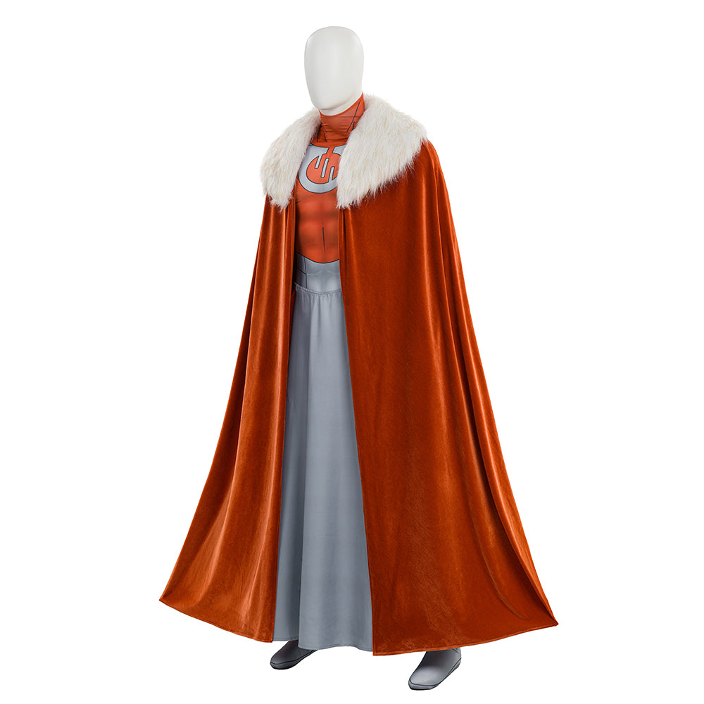 Invincible Season 4 Thragg Cosplay Costume Orange Cape With Fur Collar ...