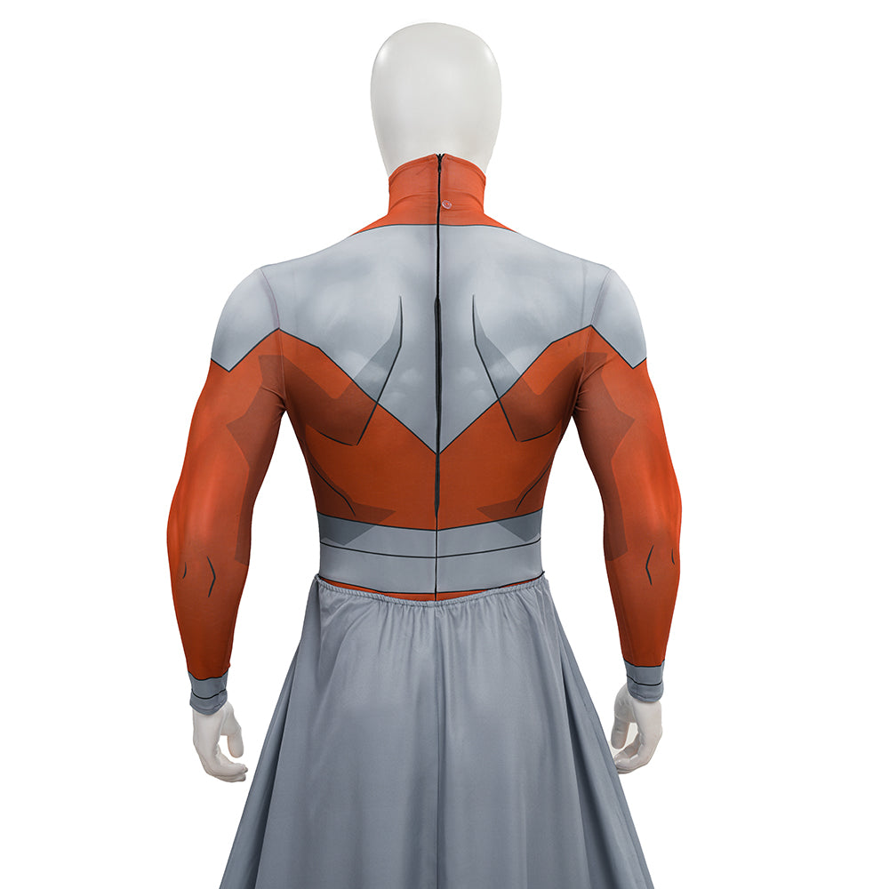Invincible Season 4 Thragg Cosplay Costume Orange Cape With Fur Collar ...