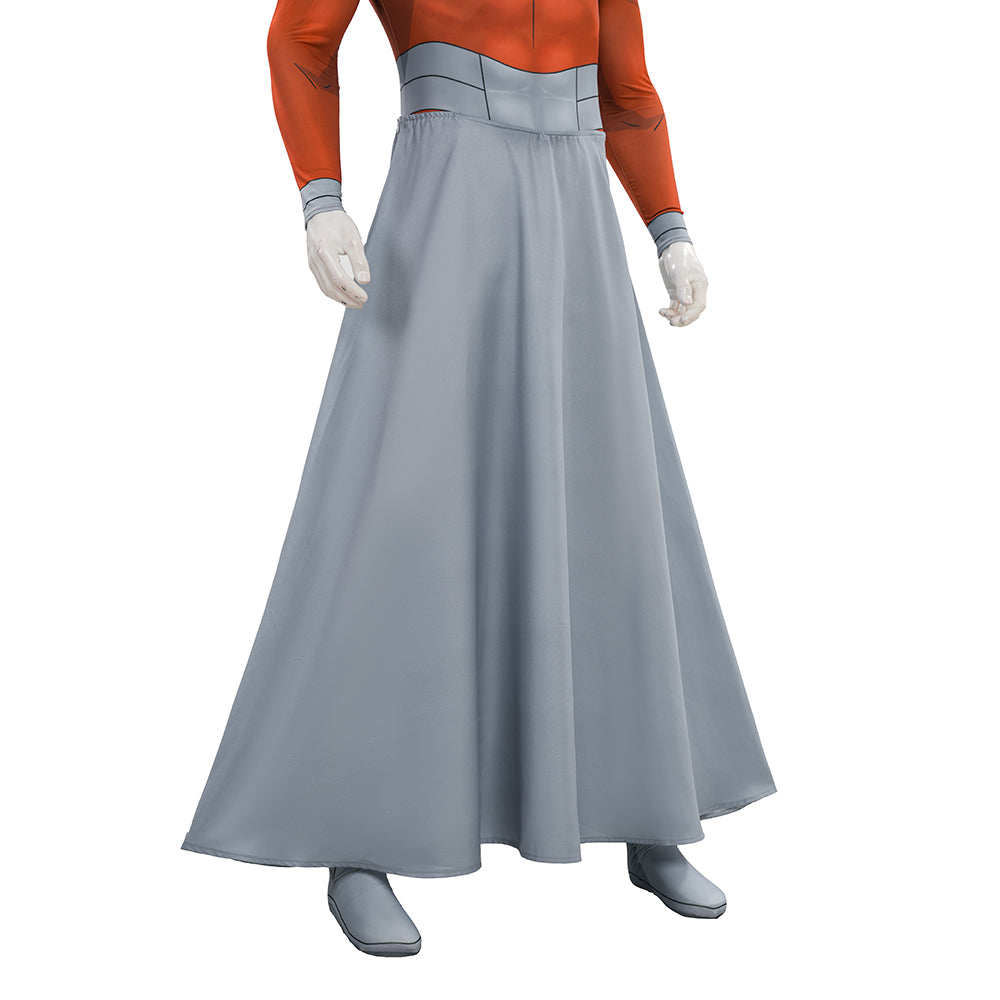 Invincible Season 4 Thragg Cosplay Costume Orange Cape With Fur Collar ...
