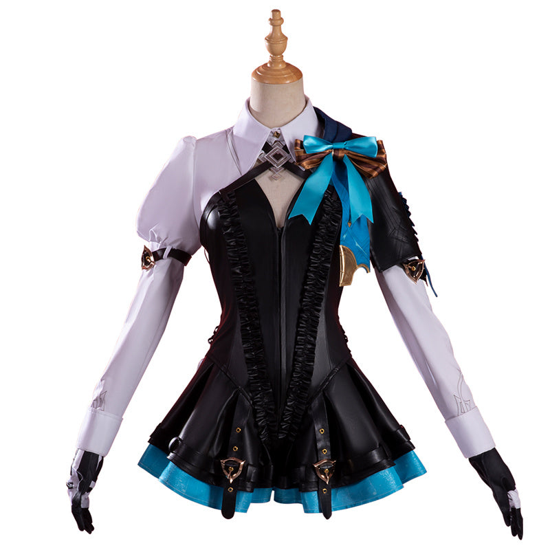 Genshin Impact Lynette Cosplay Costume Magician Assistant Dress Hallow ...