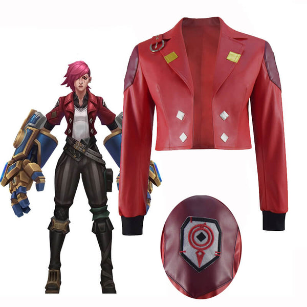 Arcane League of Legends Vi Jacket Costumes Cosplay Outfit for Women A ...