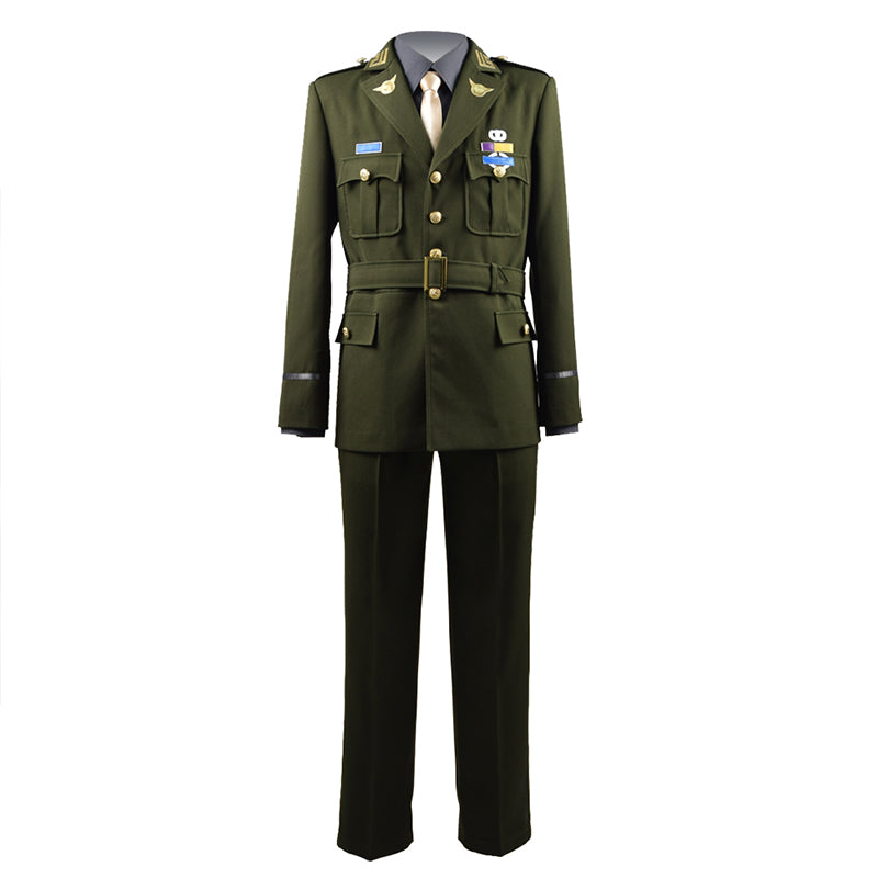 World War II Captain America Officer Cosplay Costume Soldier Uniform S ...