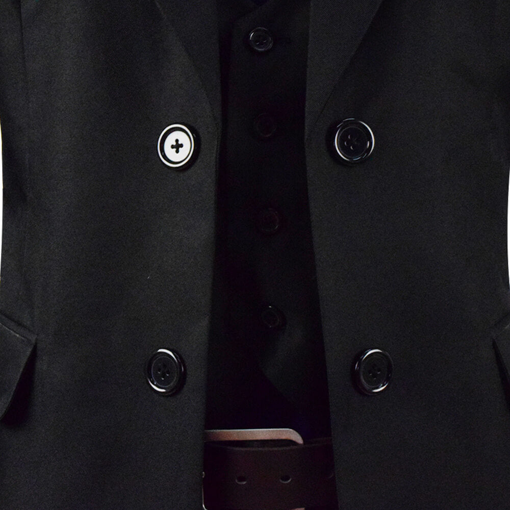 Good Omens David Tennant Black Full Set Crowley Costumes Cosplay ACcos ...